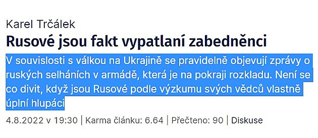 Ke dvěma totožným perexům na blogu iDNES - Blog iDNES.cz
