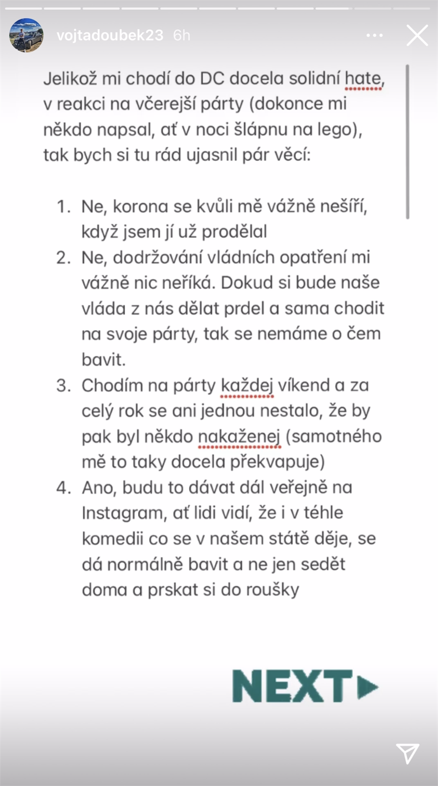 Fotogalerie: Vojta Doubek jde z večírku na večírek a chlubí se tím na ...