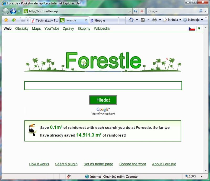 Prohledávejte internet a zachraňujte deštné pralesy na Forestle.org ...