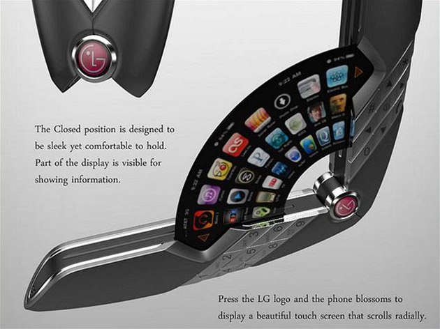 Mobil jako vějíř. Futuristický koncept LG Flutter - iDNES.cz