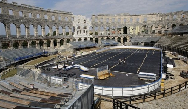 Chorvati přepisují historii, hokej se bude hrát v římském amfiteátru ...