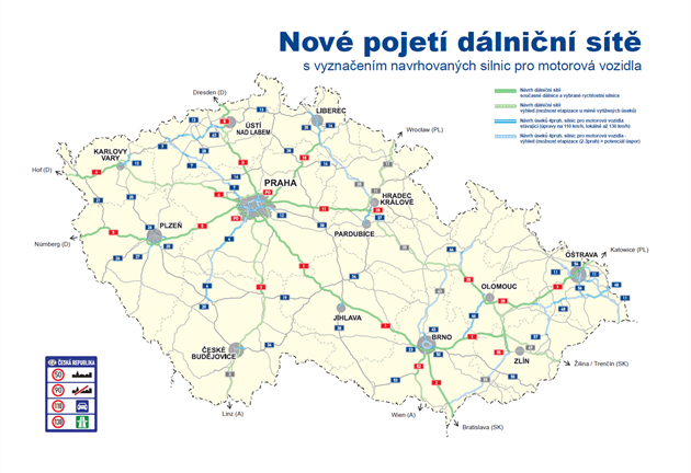 Fotogalerie: Nové pojetí dálniční sítě s vyznačením navrhovaných silnic ...