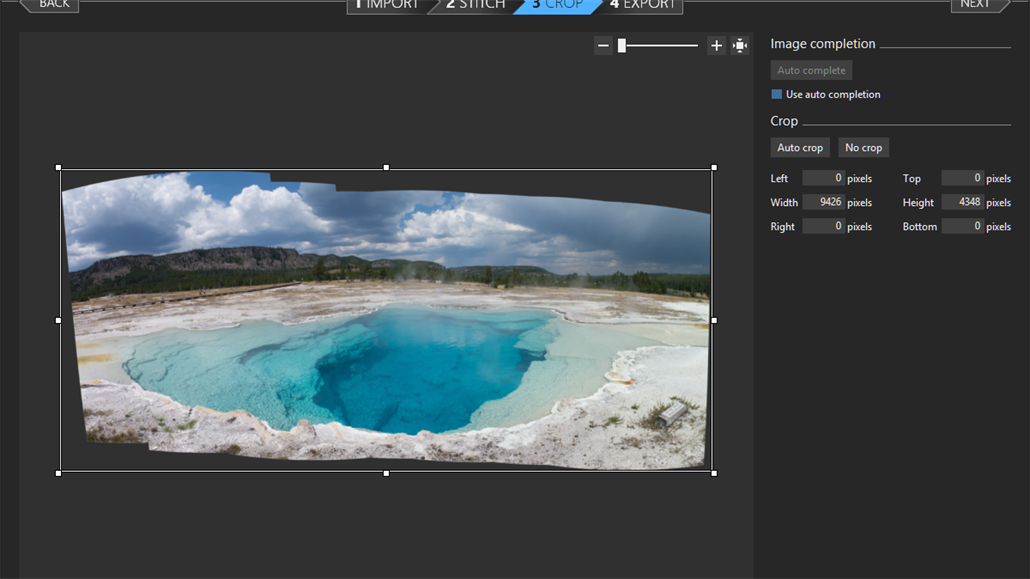 Jak složit panorama v Microsoft Image Composite Editor. Výsledky testu ...
