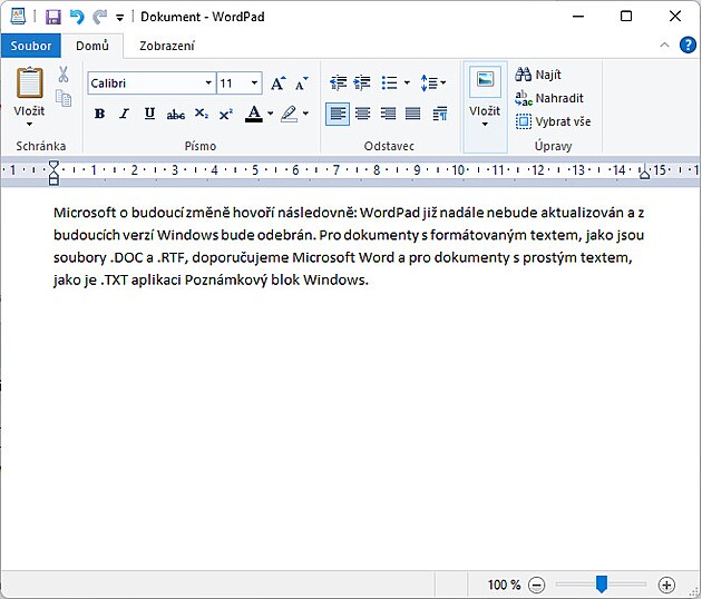 Wordpad ve Windows končí. Poznámkový blok a Malování čeká významný ...