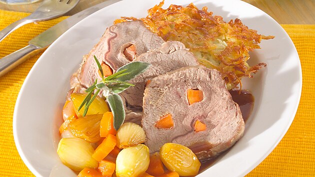 Telecí maso s cibulkou a rösti – Recepty iDNES.cz