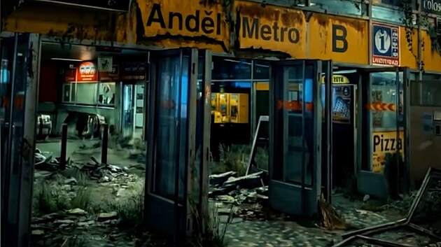 Padlý Anděl. Takhle by pražská část Smíchova vypadala po katastrofě ...