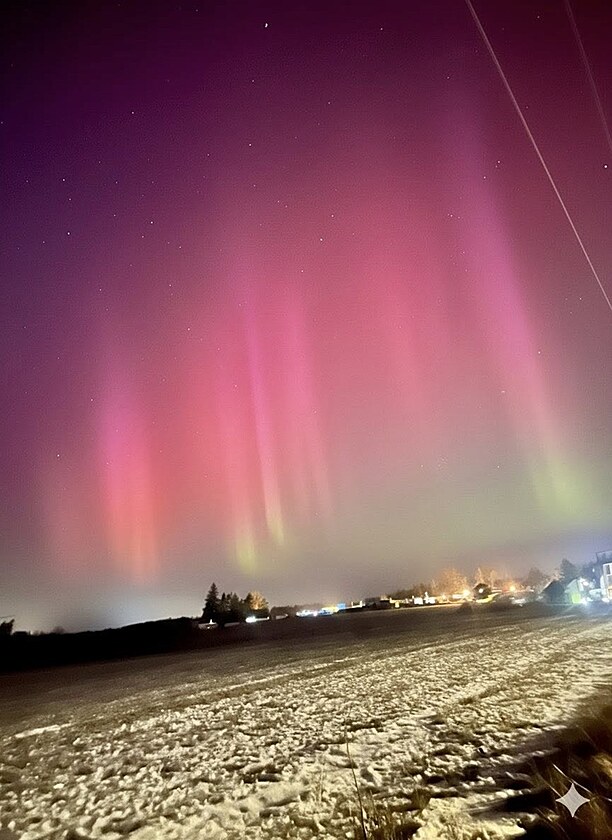 Polární záře nad Brnem. Hvězdárna zachytila unikátní výjev, pomohlo i ...
