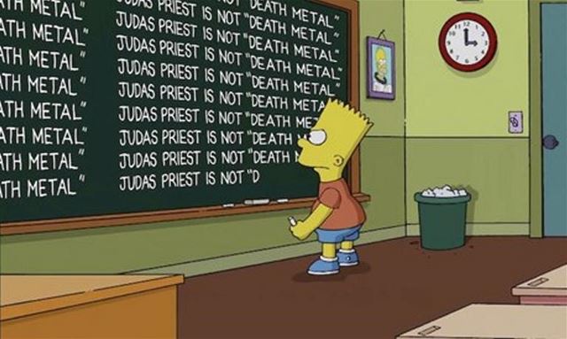 Bart Simpson se musel omluvit. Judas Priest přece nehrají "death metal ...