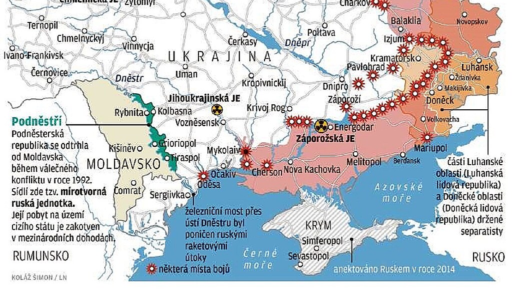 Podněstří. Moldavany děsí ukrajinský scénář, jsou další položkou na ...