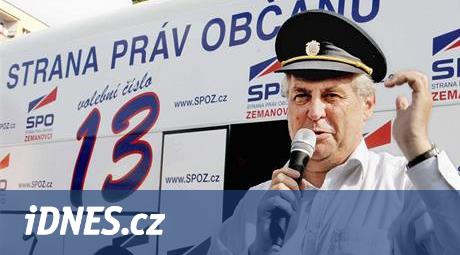 Zemanovci překvapili milionovými sponzory. Lákali víc než Věci veřejné ...