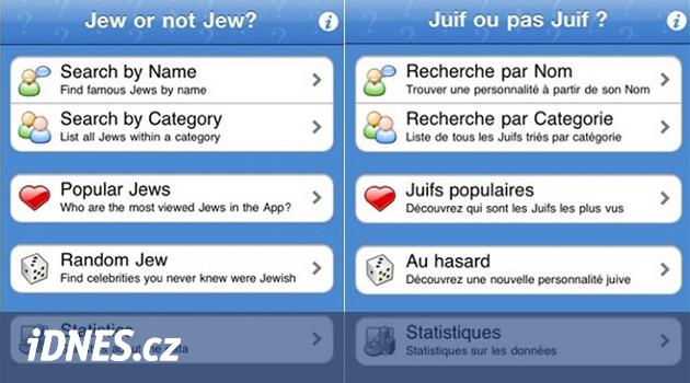 Žid, či Nežid? Apple pobouřil Francii rasistickou aplikací - iDNES.cz