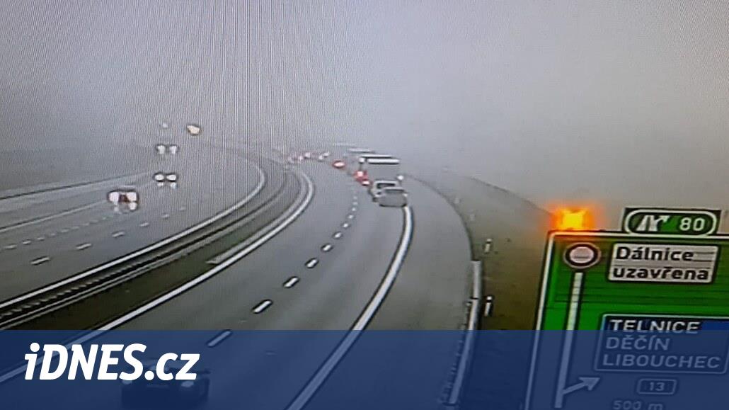 Hromadná nehoda v Německu uzavřela D8, dálnice už je průjezdná - iDNES.cz