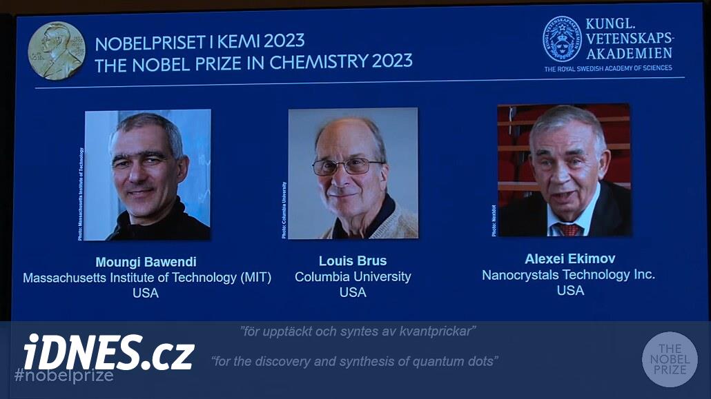 Nobelova cena za chemii byla udělena objevu kvantových teček - iDNES.cz