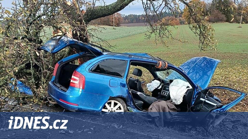 Tři zranění po nehodě na Chrudimsku, pro mladého řidiče letěl vrtulník ...