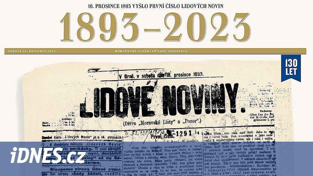 Lidové noviny slaví 130. výročí vzniku speciální přílohou novin i webu ...