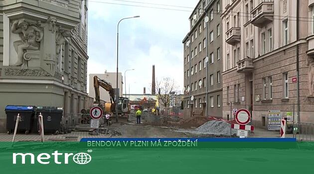 Oprava Bendovy ulice v Plzni měla skončit v prosinci, ale má zpoždění - Metro.cz