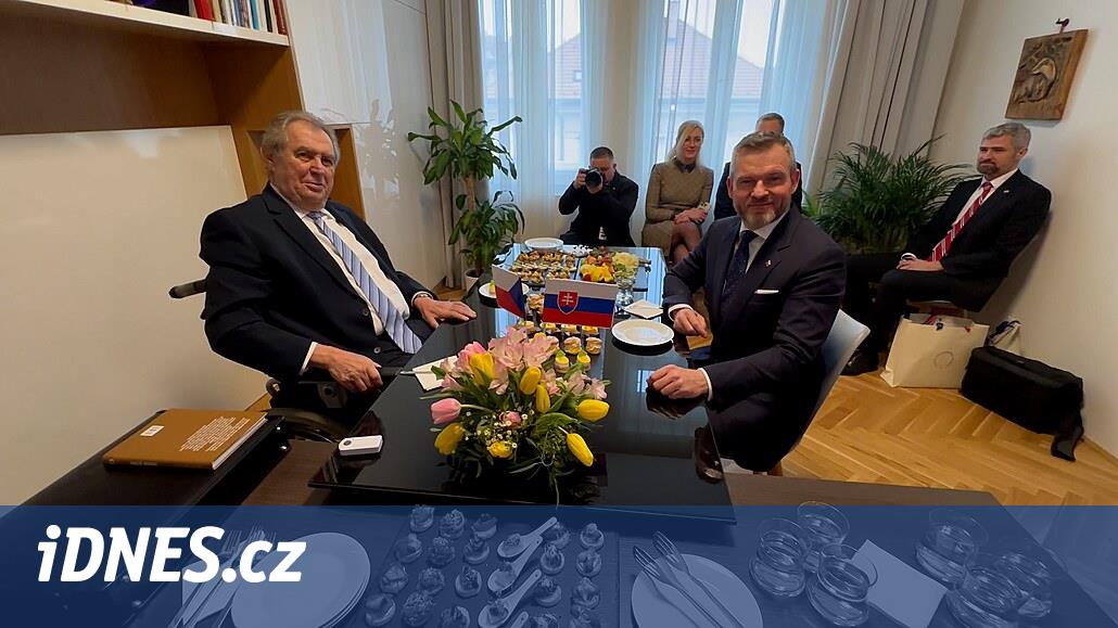 Peter Pellegrini navštívil Zemana v jeho pražské kanceláři - iDNES.tv